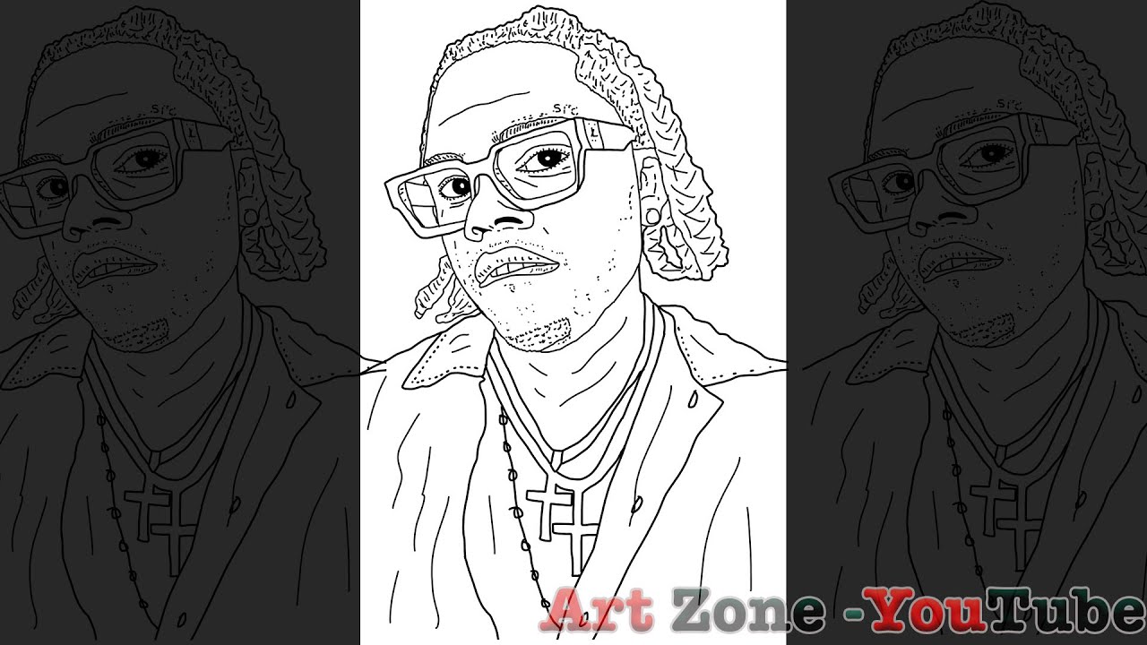 How to Draw Gunna - YouTube
