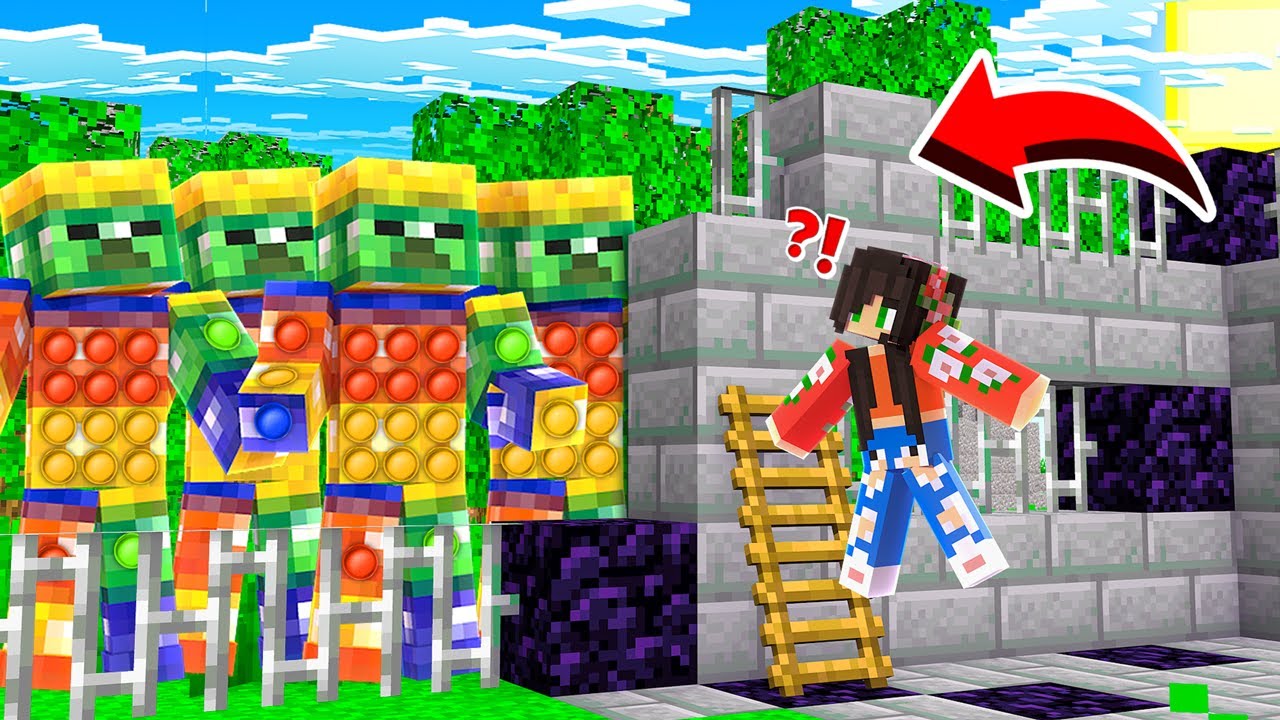 CONSTRUA PARA SOBREVIVER AO ATAQUE DOS POP ITS NO MINECRAFT (FIDGET ...