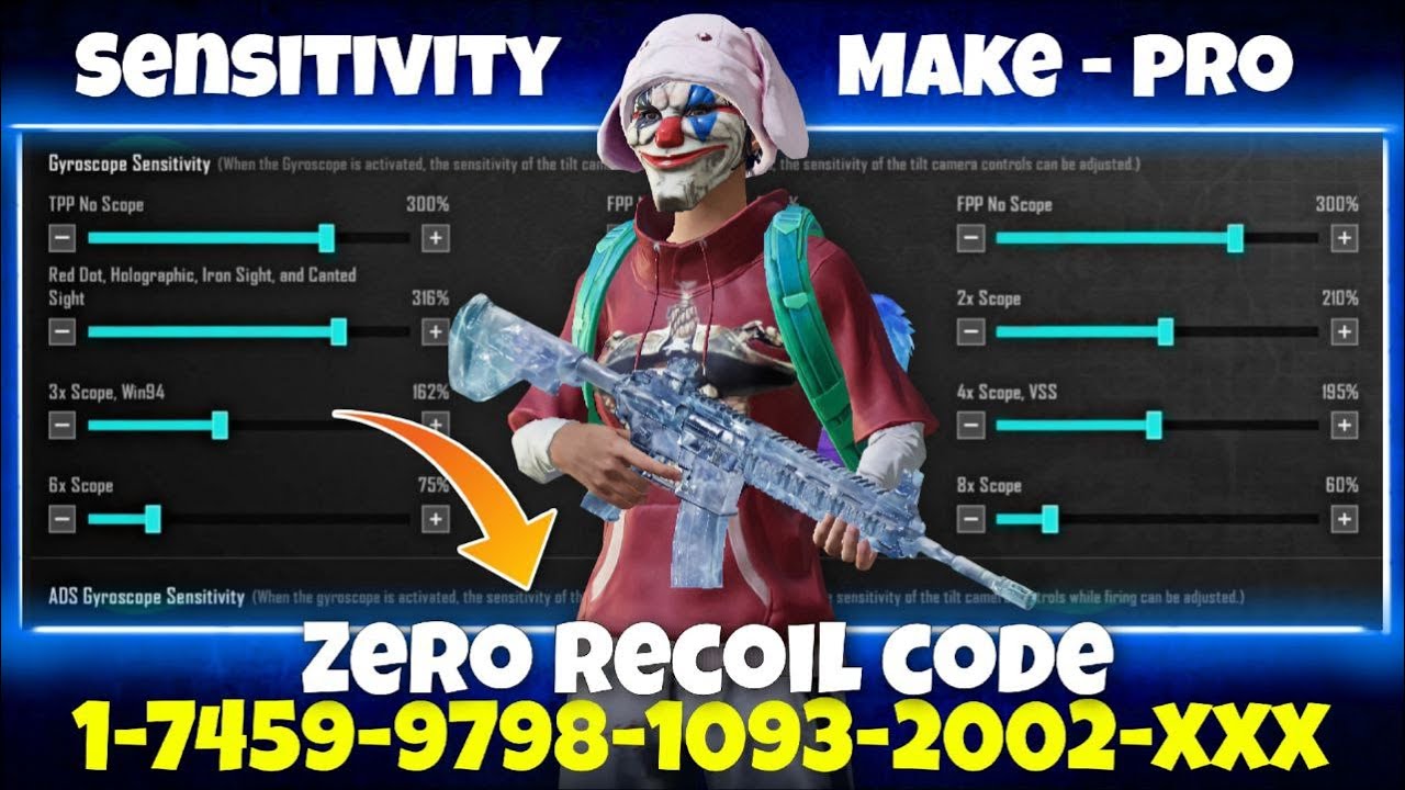 BGMI PUBG MOBILE BEST SENSITIVITY CODE FOR ALL DEVICE | BEST ZERO ...