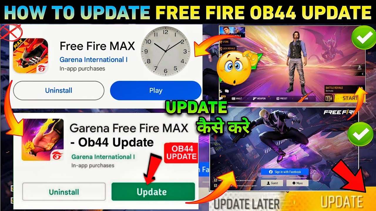 How To Update 🔥 Ob44 New Update 🤯 Time ⏰ Free Fire | FF Max New Ob44 ...