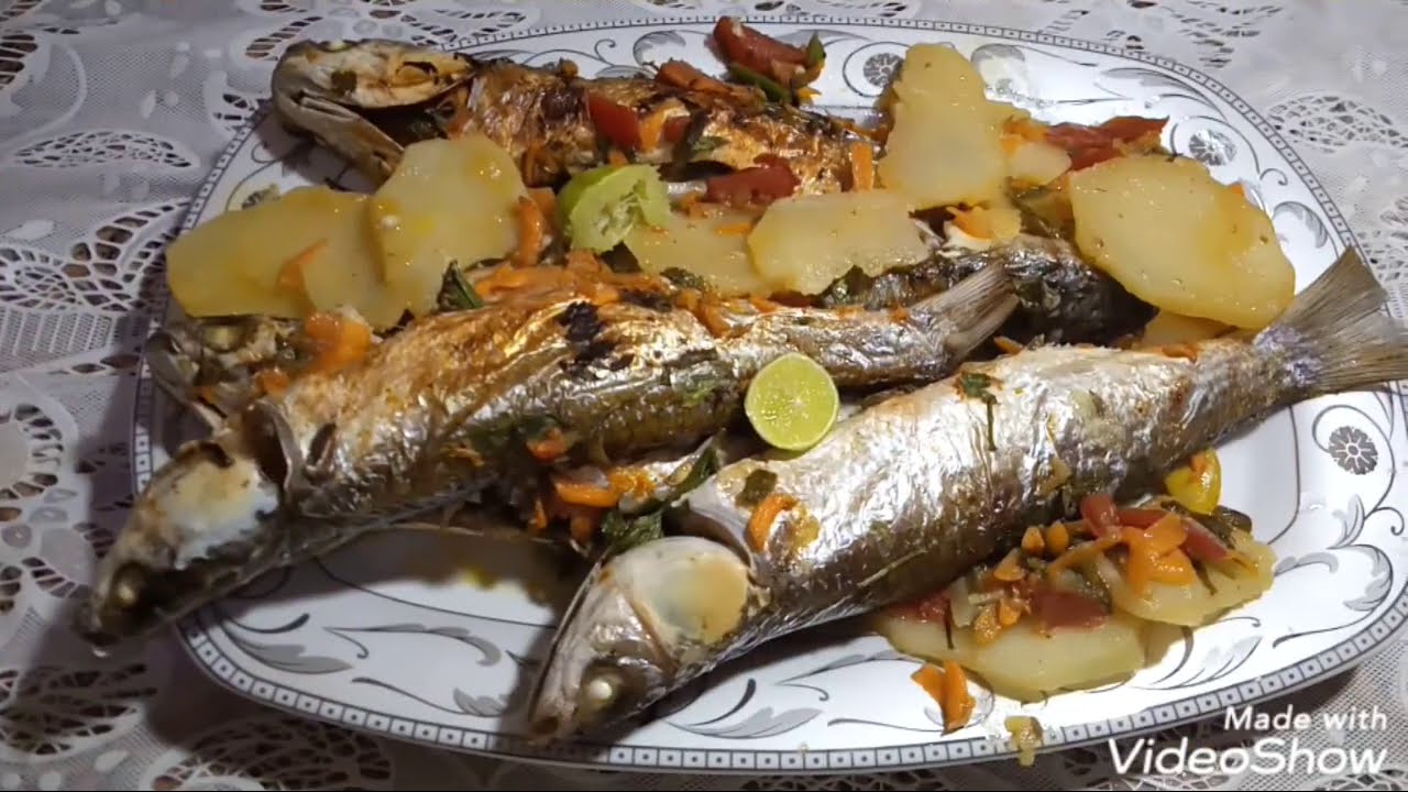 احلي صينيه سمك بوري بالبطاطس من مطبخ اسما Youtube