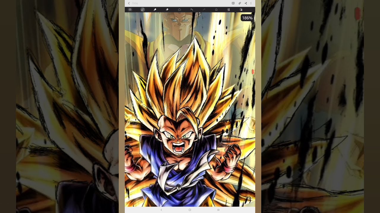 Super Saiyan 3 Young Goku Dragon Ball GT Trace art. - YouTube