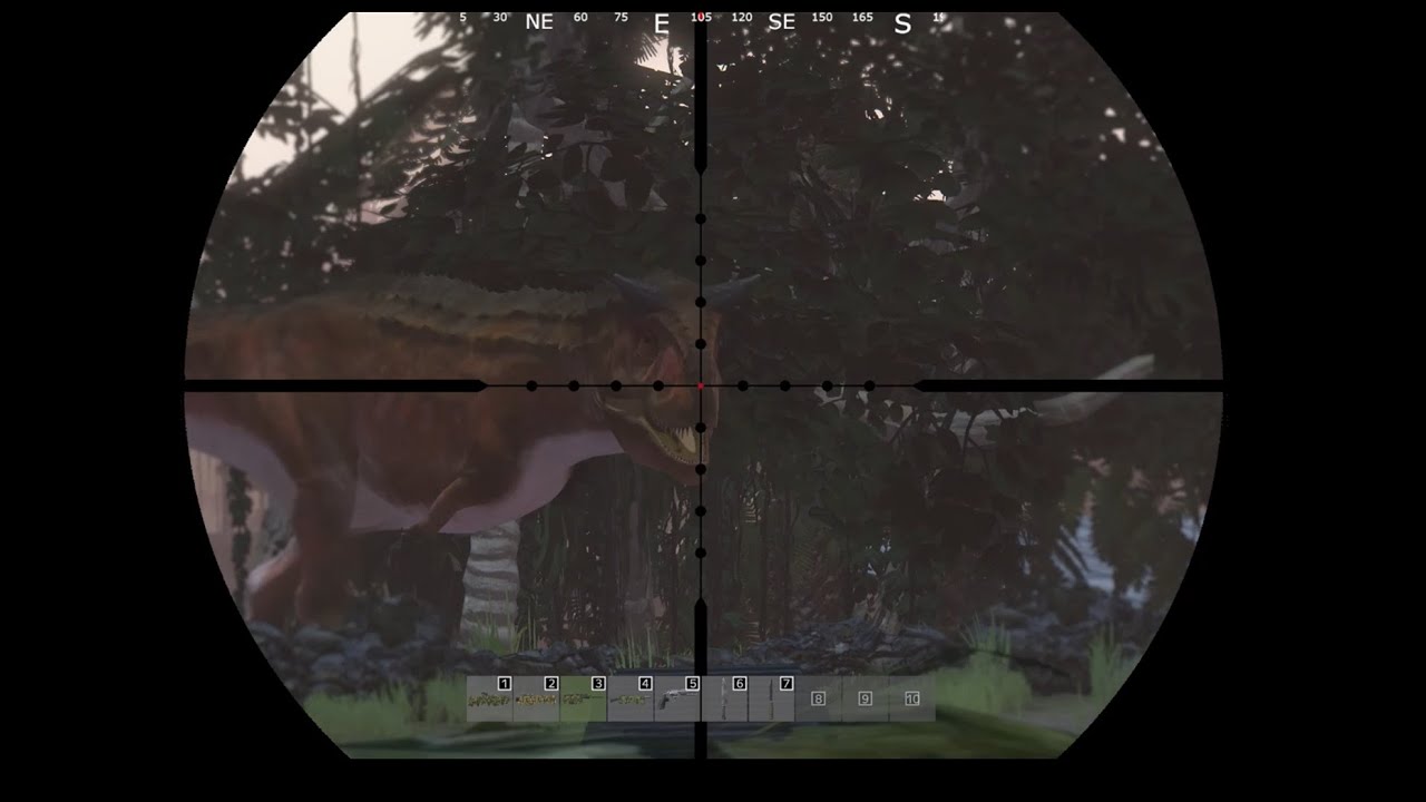DayZ , girl hunting Dinos with 50 cal BMG - YouTube