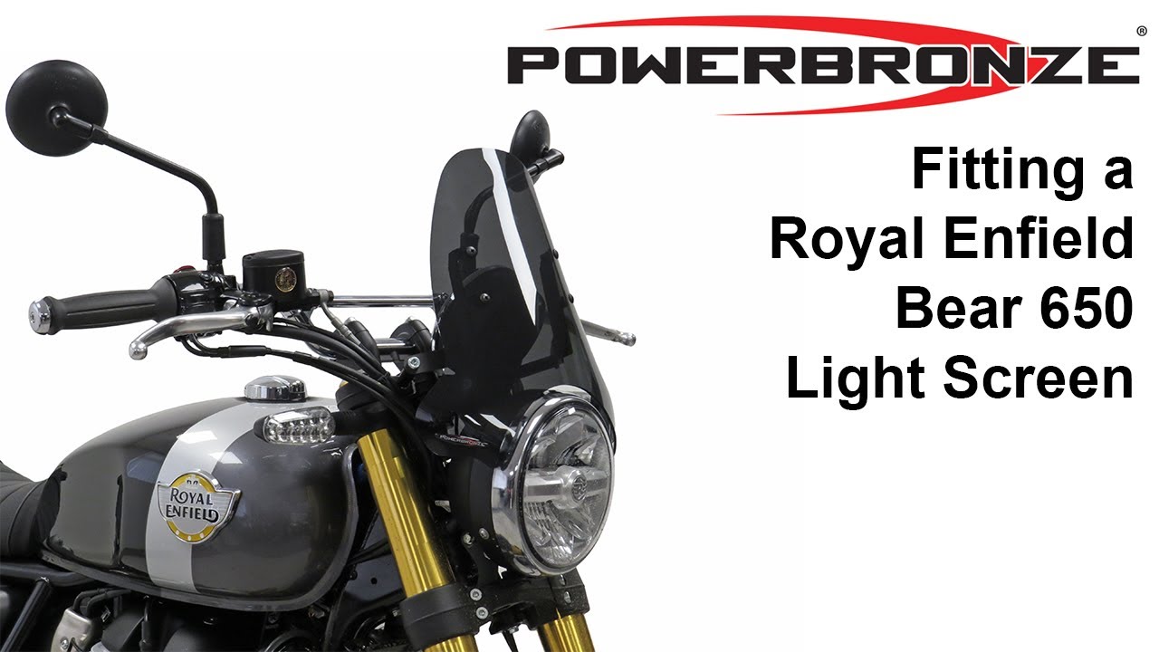 Fitting a Light Screen to the Royal Enfield Bear 650 - YouTube