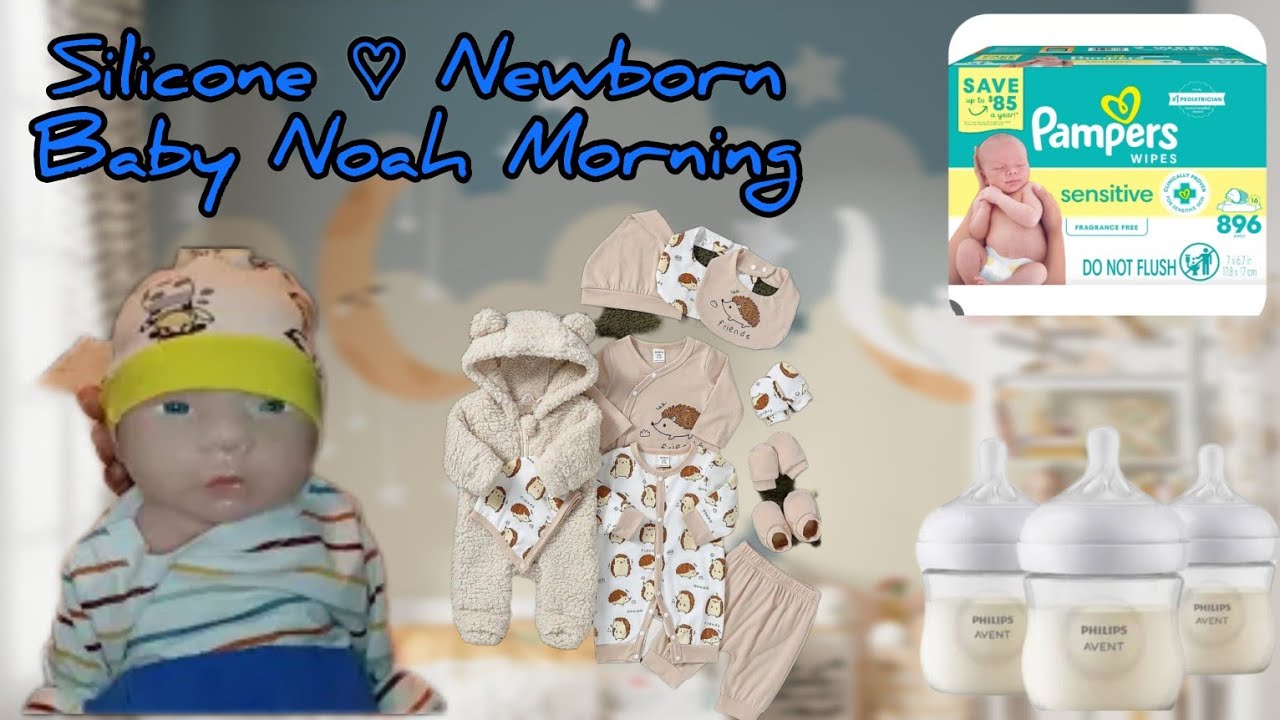 silicone ♡Newborn baby Noah♡| ~Morning Routine| Role-Play |Tia Reborn ...