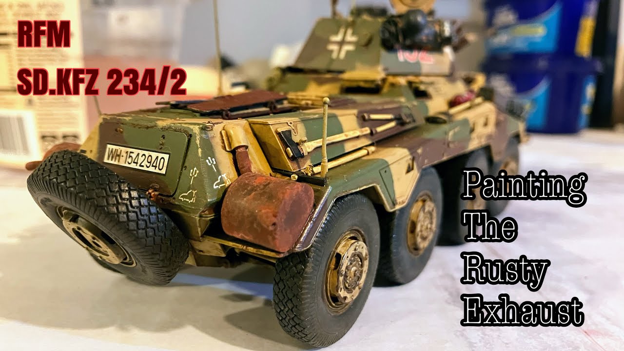 Painting Rusty Exhausts on my RFM Puma 234 - YouTube