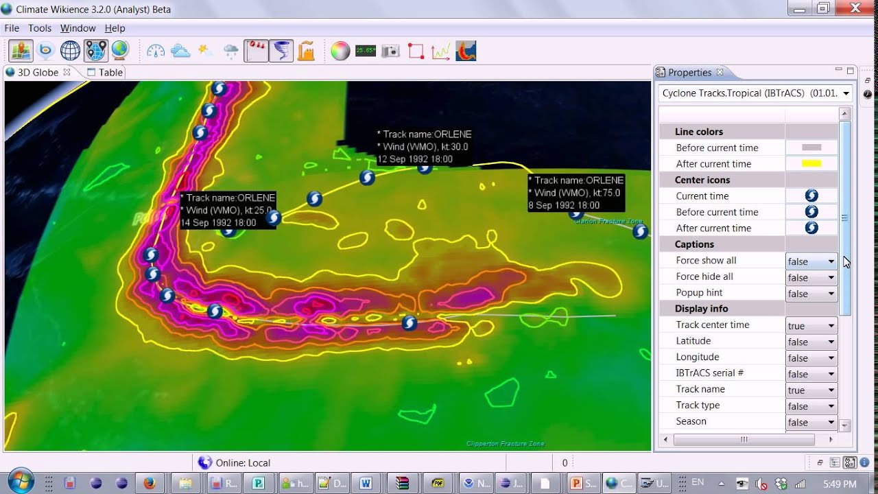 Hurricane Iniki wind swath (footprint) - YouTube