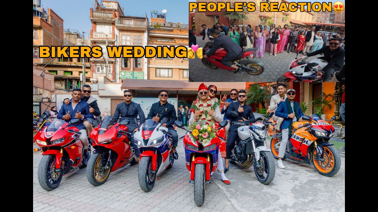 JANTI ON SUPERBIKE | BIKERS WEDDING👩‍ ️‍💋‍👨|PEOPLES REACTION ON ...
