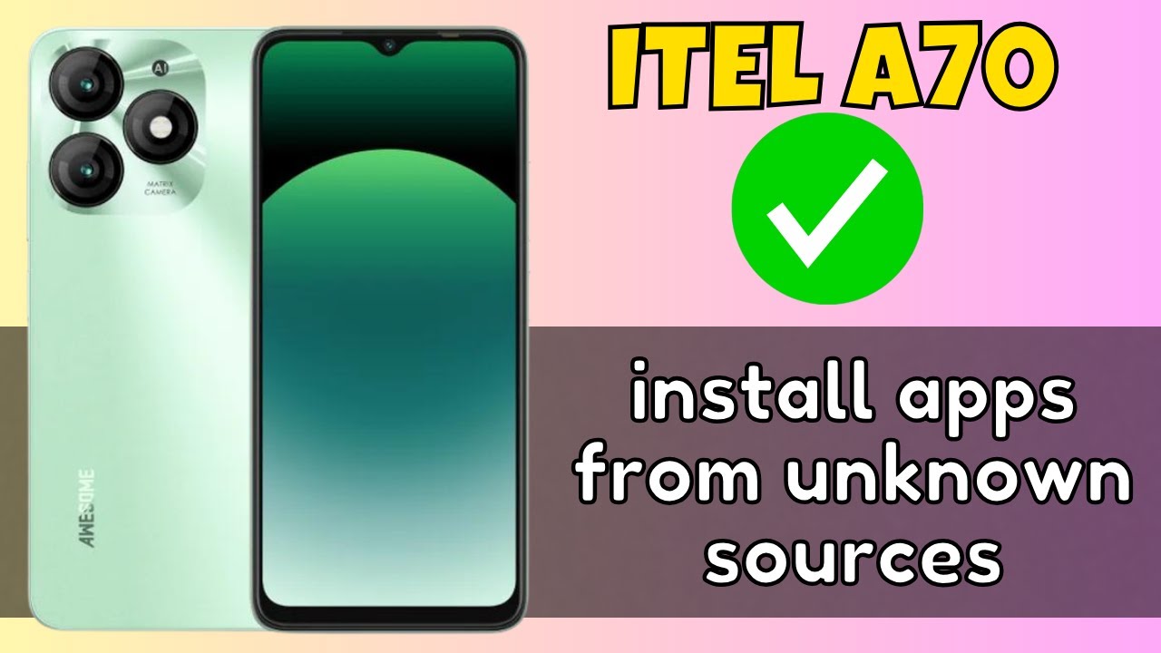 How to Allow install unknown apps ITEL A70 || install apps from unknown ...