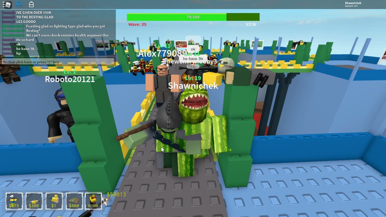 giving 100k coins to resting gladiator (retro tds) - YouTube