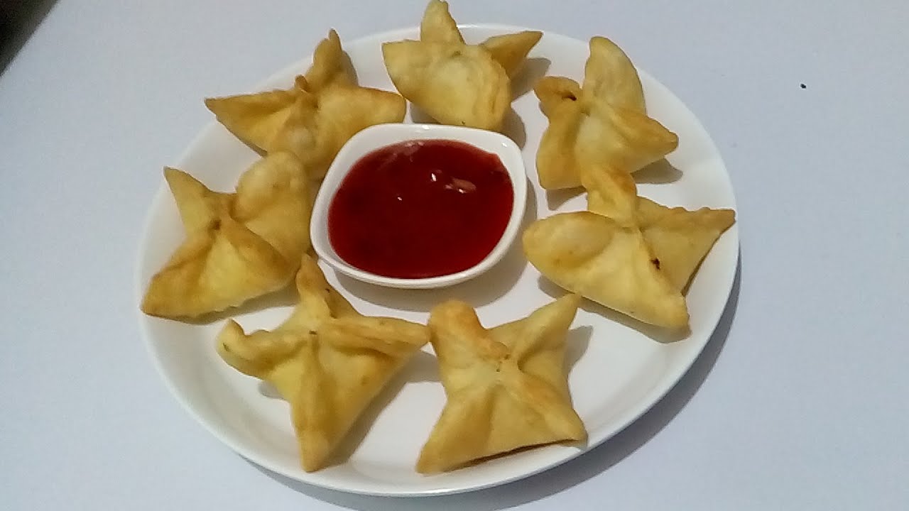 Veg Wonton with onion, garlic,tomato sauce/Snacks/easy and simple ...