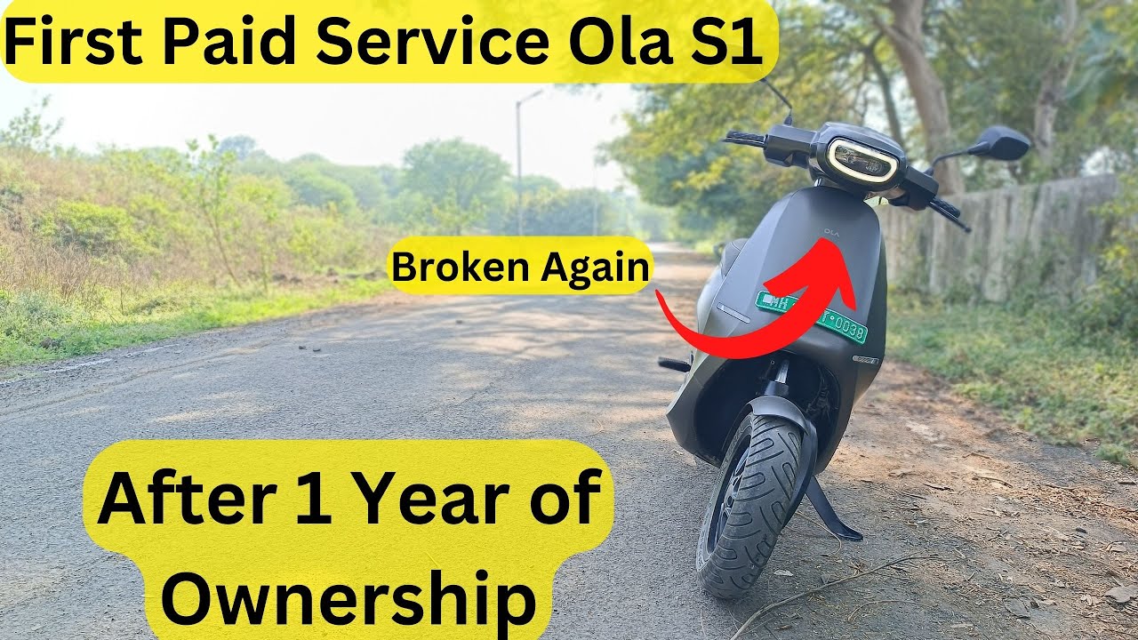 Ola S1 Pro First Paid Service After 1 Year of Ownership | Ola S1 paid ...