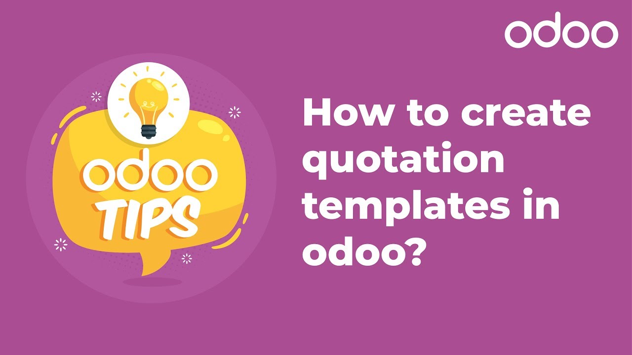 Odoo Tips - How to Create Quotation Templates in Odoo? - YouTube