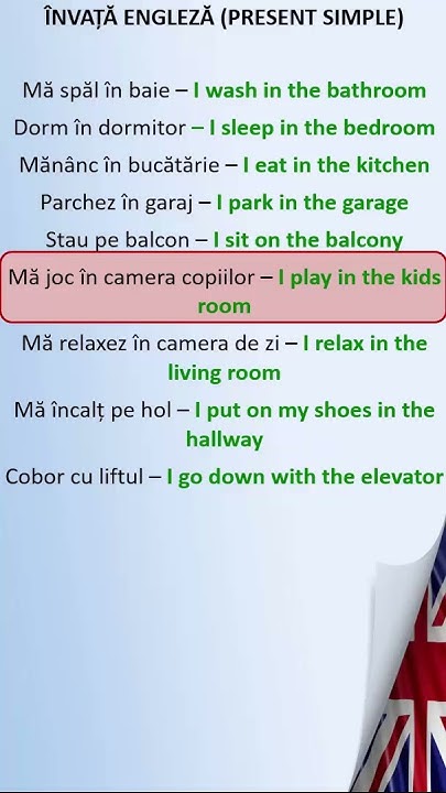Invata engleza | Shorts | Present Tense Simple - Fraze simple cu prezentul simplu - YouTube