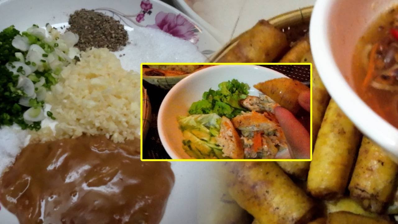 How to make Spring roll mix meat recipe inside - YouTube