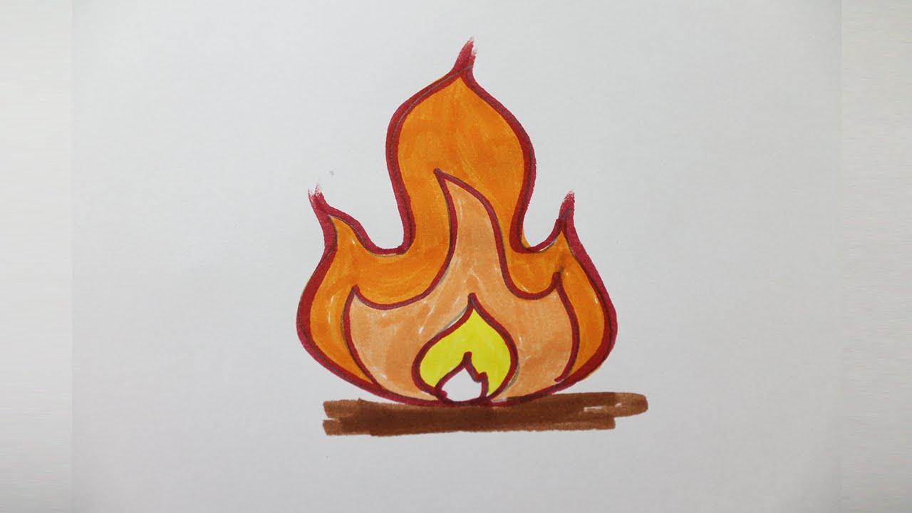 How to draw a flame - YouTube