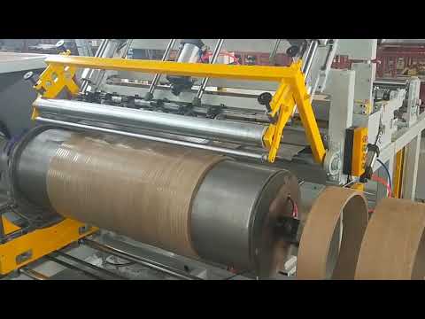 Paper Drum making machine with inline cutters - YouTube