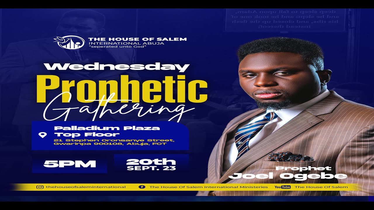 WEDNESDAY PROPHETIC SERVICE || 20TH SEPT. 2023 || PROPHET JOEL OGEBE ...