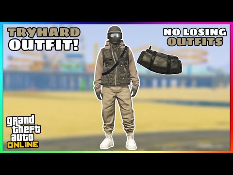 Easy Tan Joggers Utility Vest Glitched Tryhard Modded Outfit (No ...