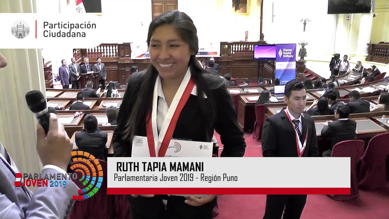 RUTH TAPIA MAMANI, PARLAMENTARIA JOVEN POR PUNO - YouTube