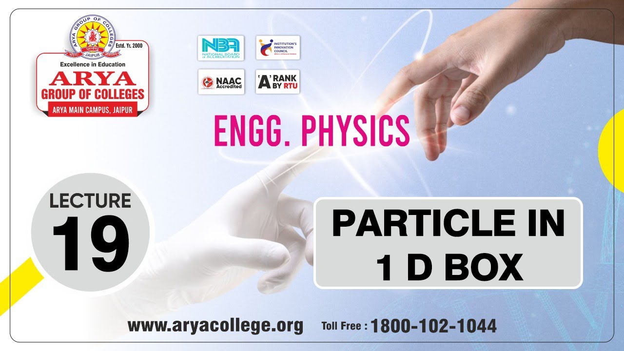 Lecture-19 | Particle in 1 D Box - YouTube