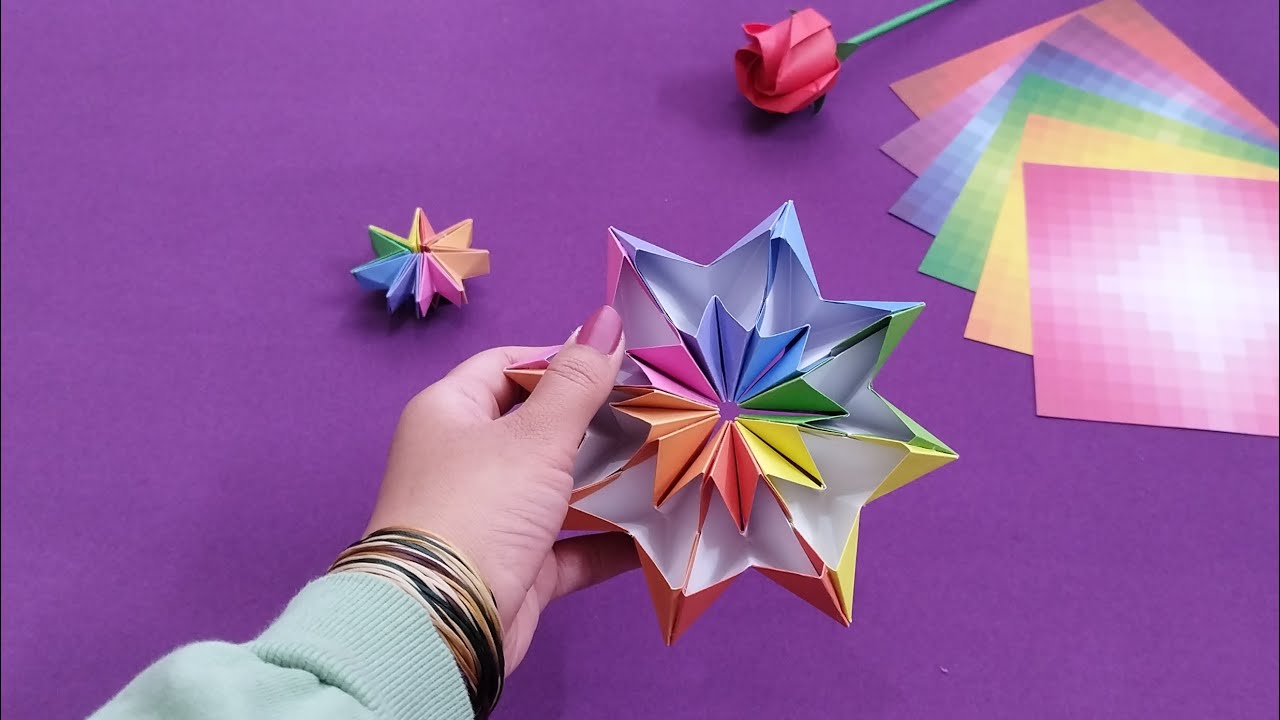 Origami Magic Star: How to make a relaxing paper star ⭐ - 3D Origami ...