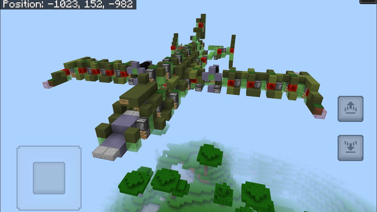 MCPE and Bedrock edition: Slime-block Bomber plane tutorial (15 ...