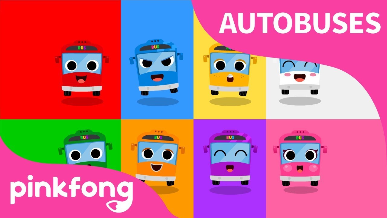 Bus de Colores | Autobuses | Pinkfong Canciones Infantiles - YouTube