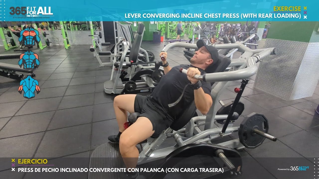 Lever Converging Incline Chest Press with Rear Loading - 365F4A - YouTube