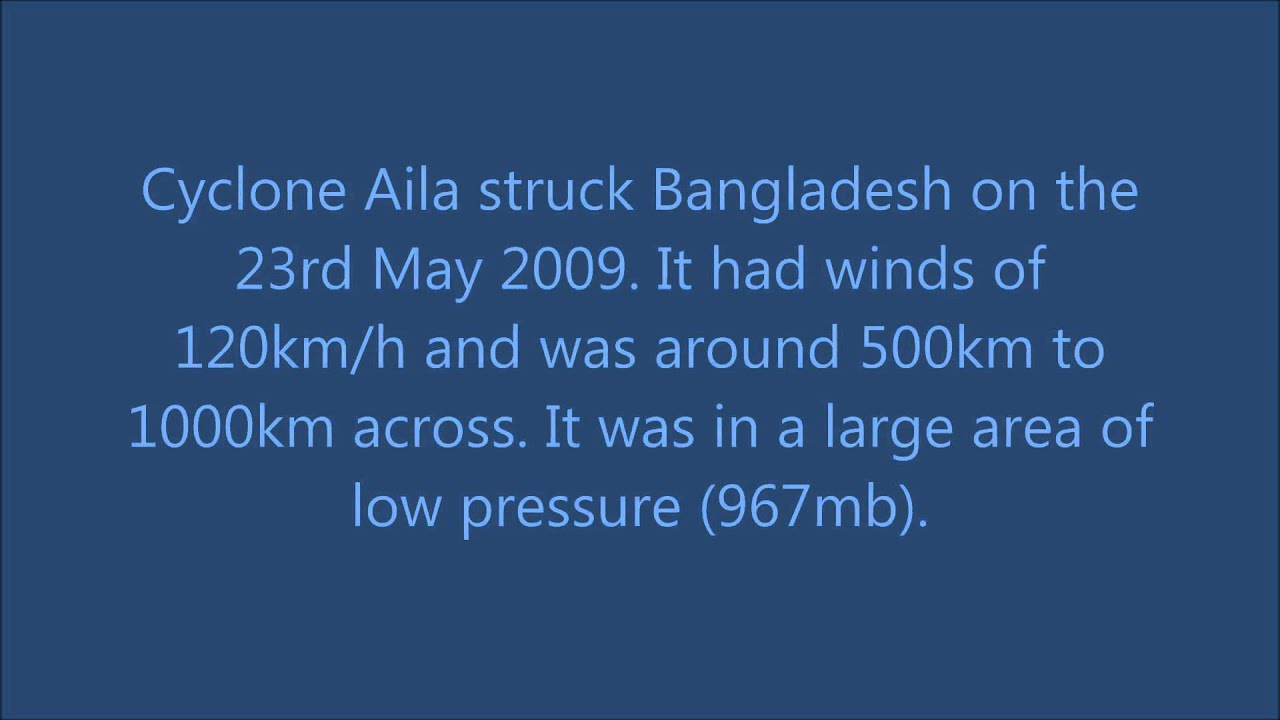Case Study Cyclone Aila - YouTube