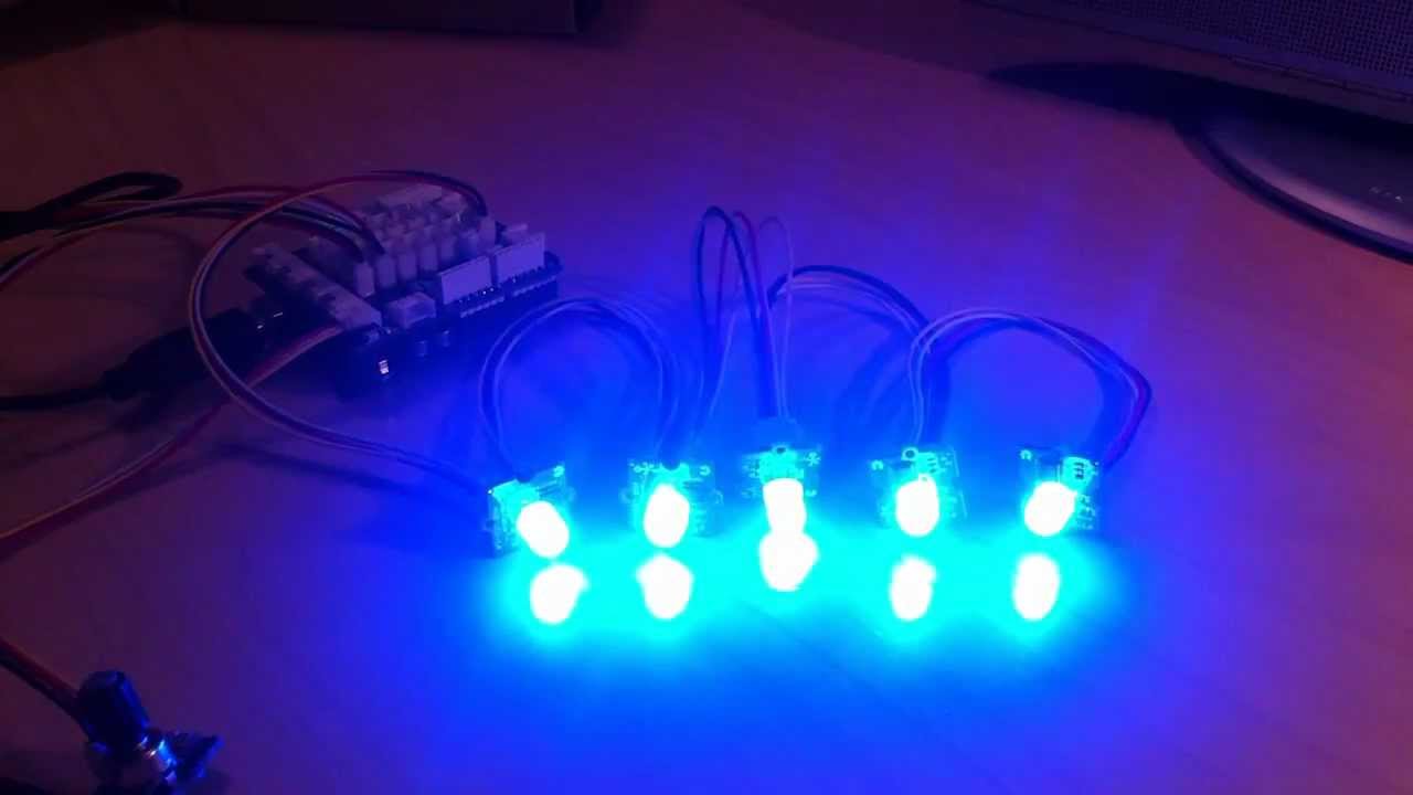 CycleThroughColors through colors using Arduino and a P9813 - YouTube