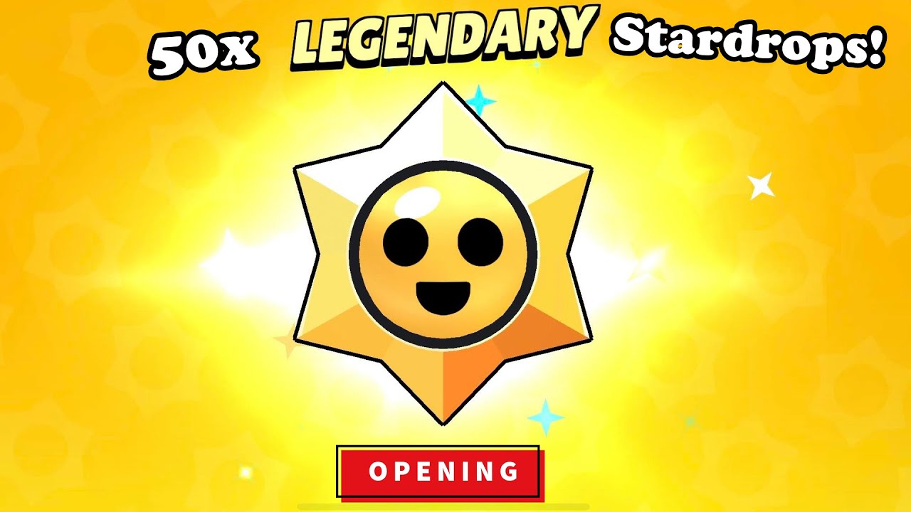 Brawl Stars - 50x LEGENDARY Stardrop opening! (Brawler, Skins, Coins ...