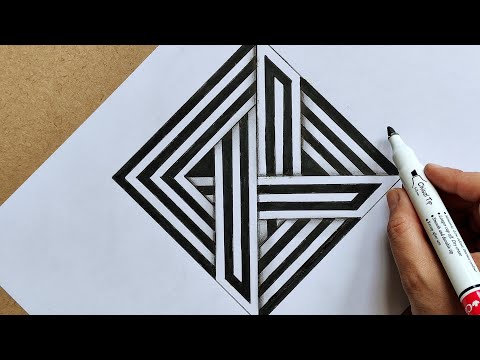 op art tutorial | optical illusion drawing | The Secrets of Op Art that No One Shares With you !!