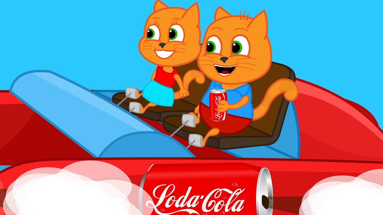 Família de Gatos - Coca Cola Catamarã Desenho Animado em Português ...