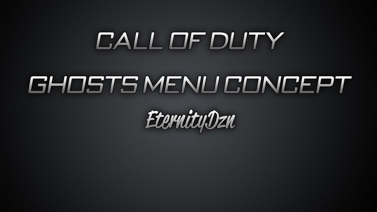 Call of Duty Ghosts: Menu Concept (Photoshop CS6) - YouTube