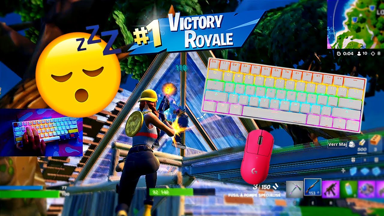 Fortnite Sleep ASMR 😴💚 Satisfying Keyboard Sounds Solo Reload Gameplay ...