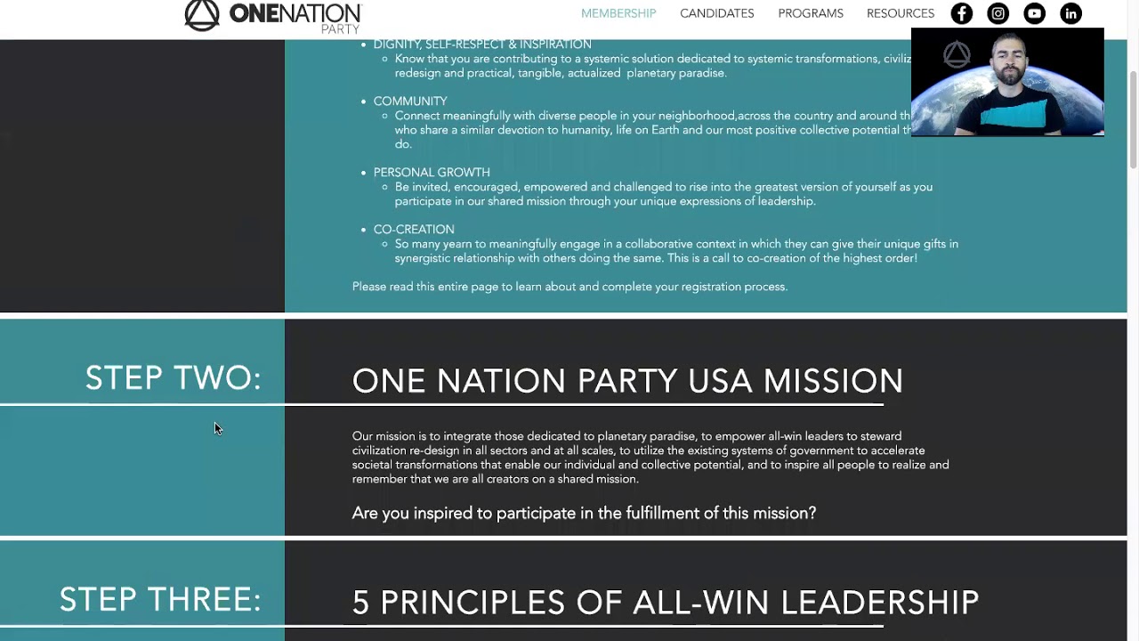 One Nation Party USA Mission / Membership Overview - YouTube