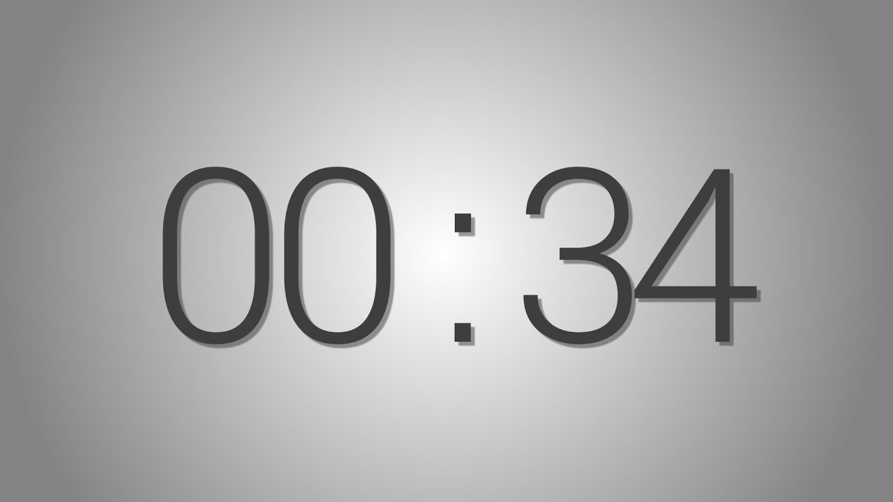 34 Seconds countdown Timer - Beep at the end | Simple Timer (thirty ...