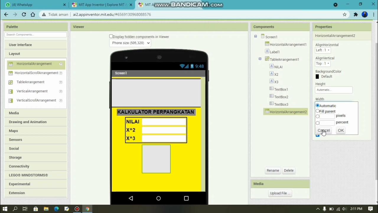 Membuat Aplikasi Kalkulator Perpangkatan Menggunakan MIT App Inventor - YouTube