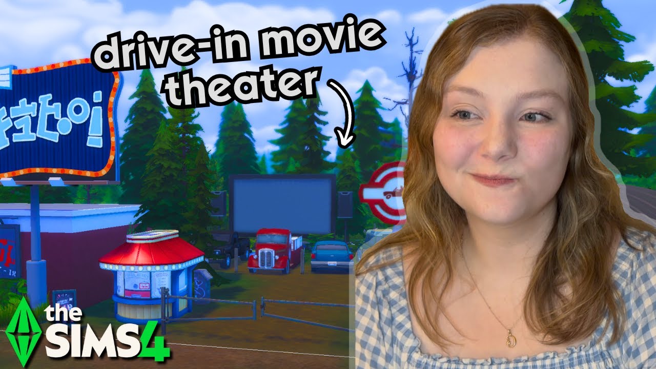 Building a DRIVE-IN MOVIE small business in the Sims 4! - YouTube