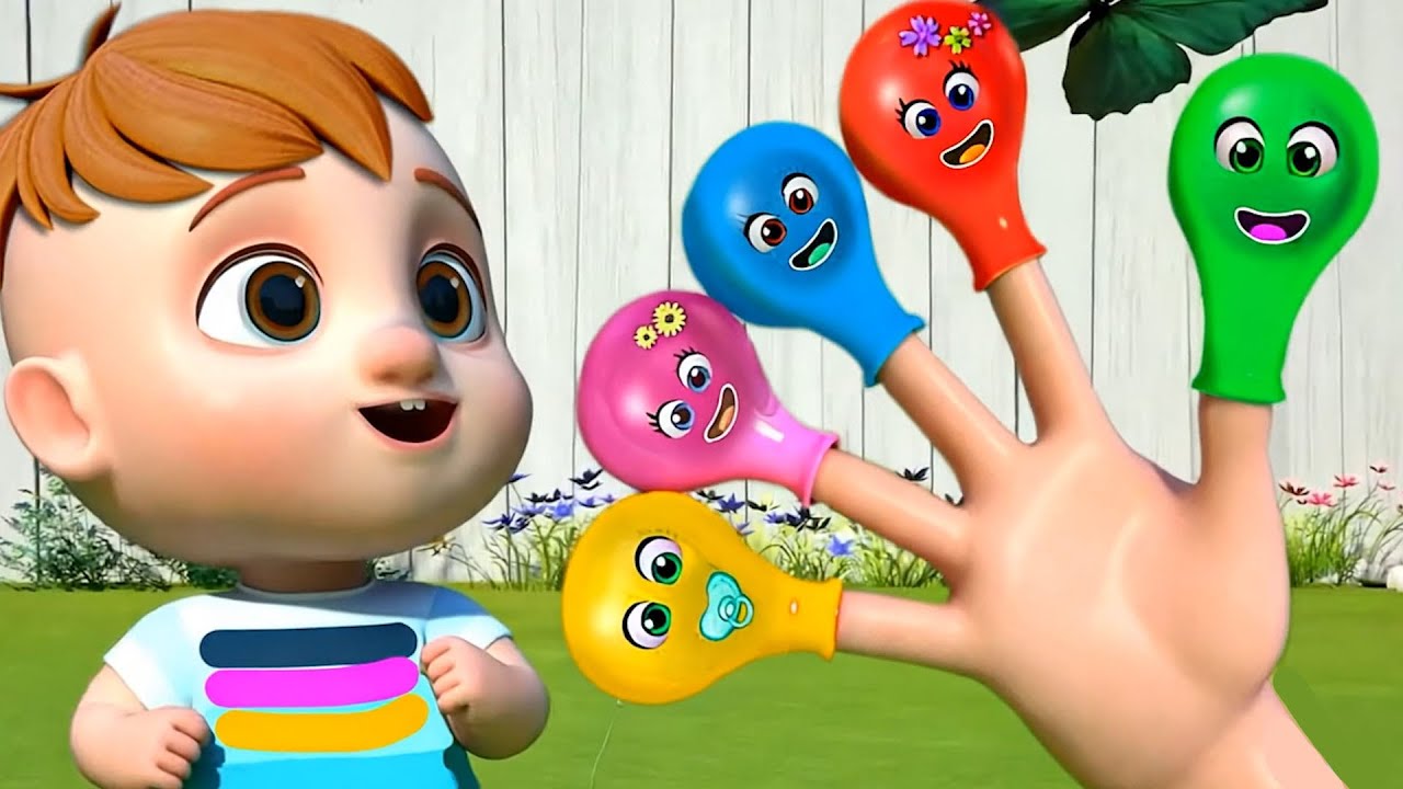 Daddy Finger Family Song! | Learn Colors with Balloons | +MORE EpicToon ...