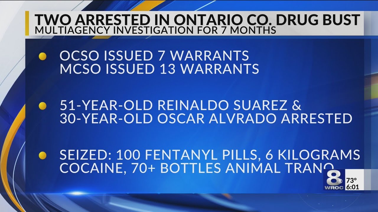 Two arrested in large drug bust following Ontario Co. investigation ...