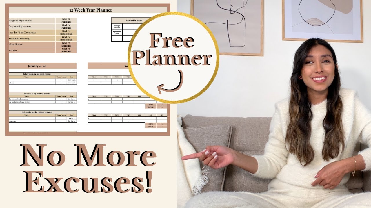 How to set GOALS for the NEW YEAR 2021 | yearly goals FREE PLANNER ...