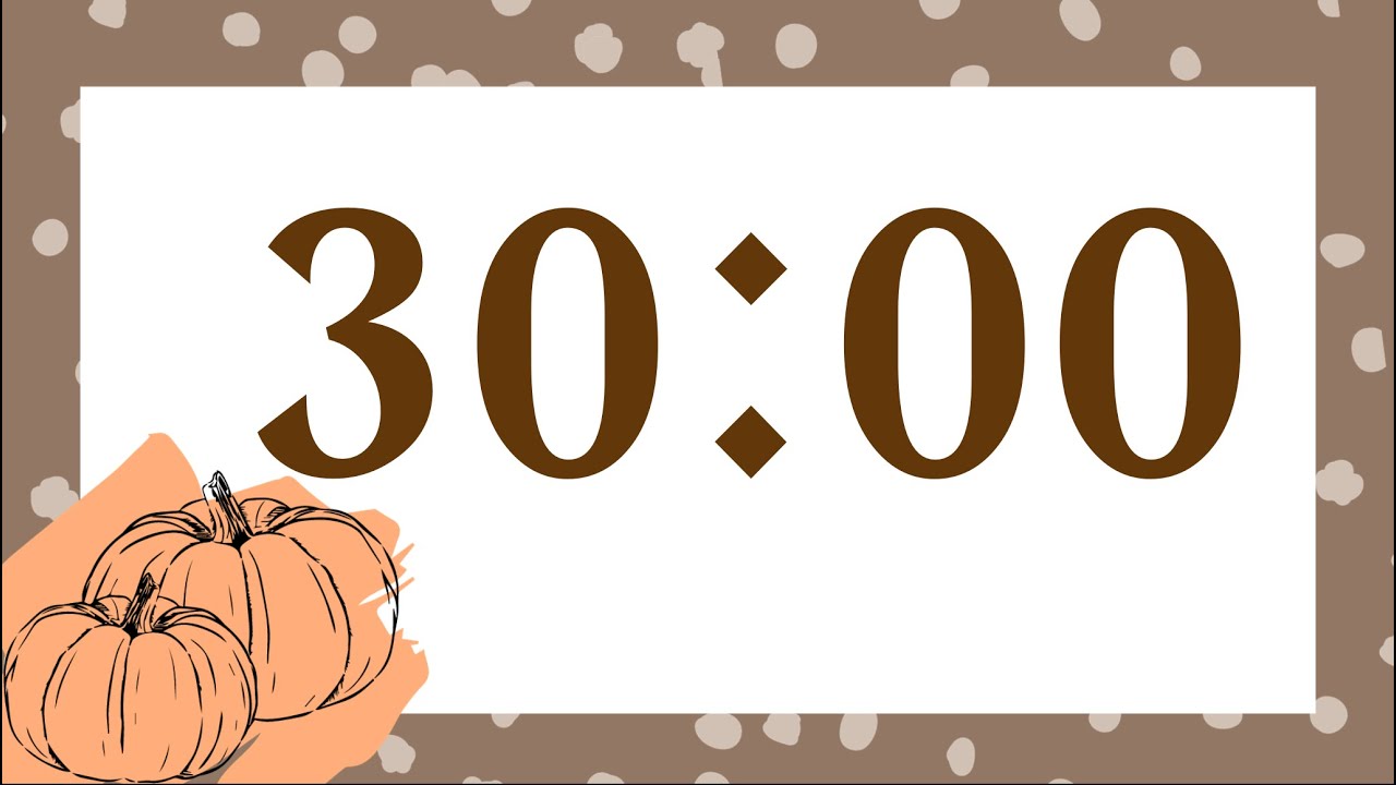 30 Minute Simple Pumpkin Timer (Guitar Tones at End) - YouTube