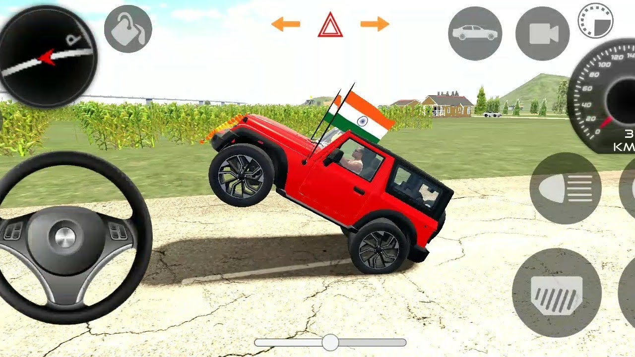 Thar Racing 👿 Modified Mahindra Black Thar 😱 Indian Car Simulator 3D 👿 ...