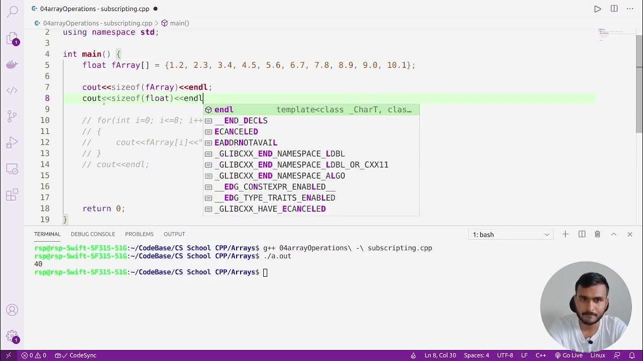 Array Operations - Subscript Operation Continued - YouTube