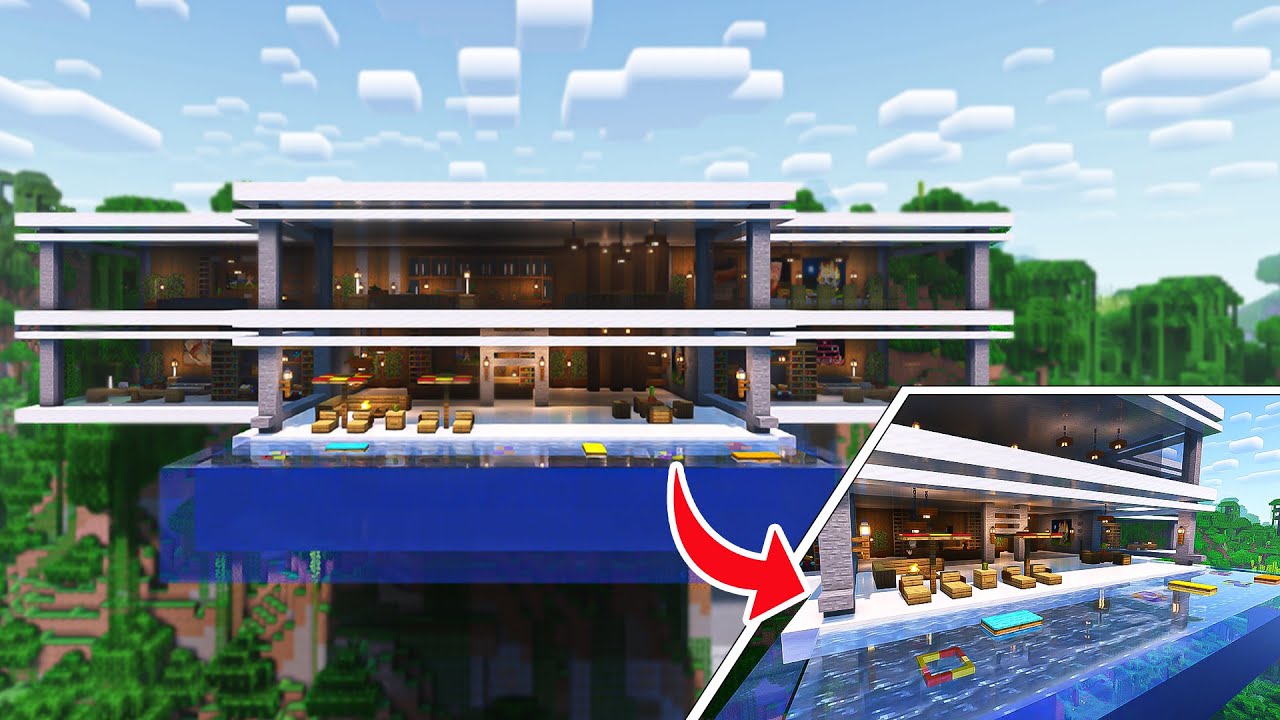 Minecraft: How To Build A Jungle Cliff House ( Easy to Follow ...
