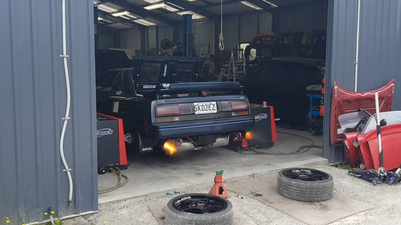 The V6 Turbo AW11 MR2 hits the dyno! (Less than ideal however...) - YouTube