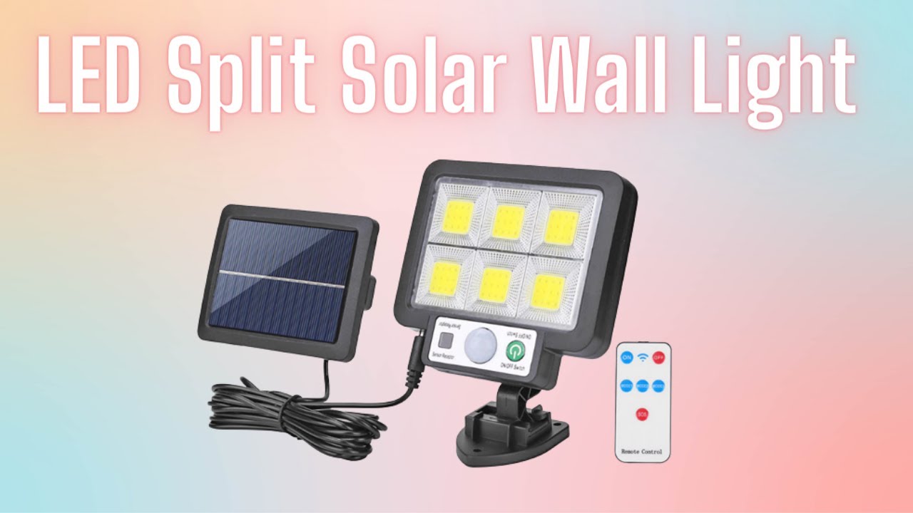 Bright light in your yard: a review of LED Split Solar Wall Light - YouTube