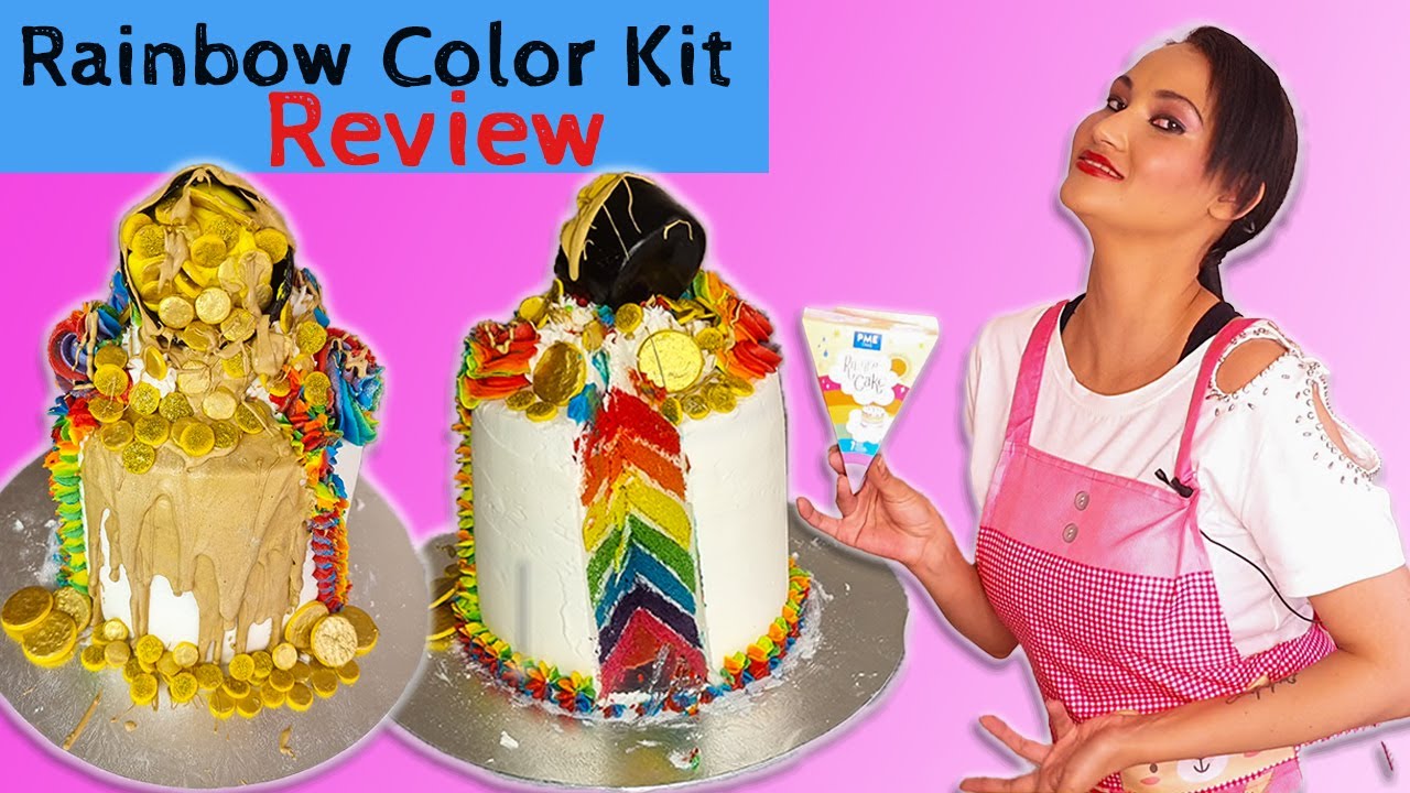 Rainbow Cake Coloring Kit | Product Review | Cake Decoration | Full ...